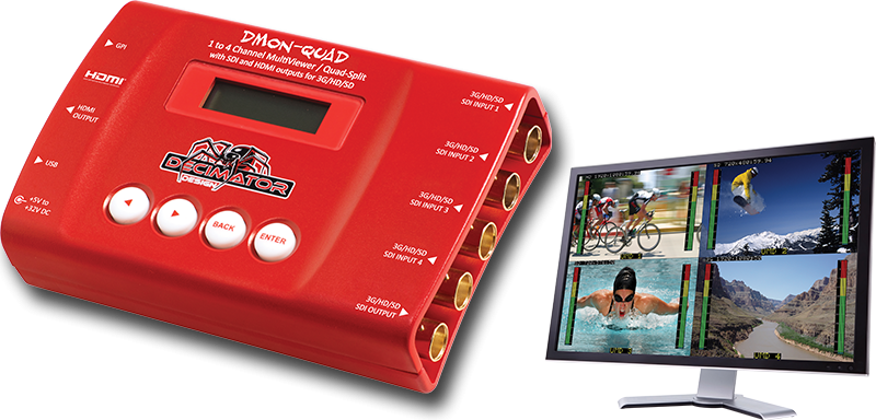 Locação MULTIVIEWER DMON-QUAD 4 Canais 3G-SDI - DECIMATOR - Bureau ...